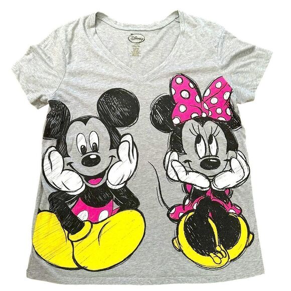 Disney | Tops | Disney Mickey And Minnie Mouse Vnecktee Junior Xxl ...